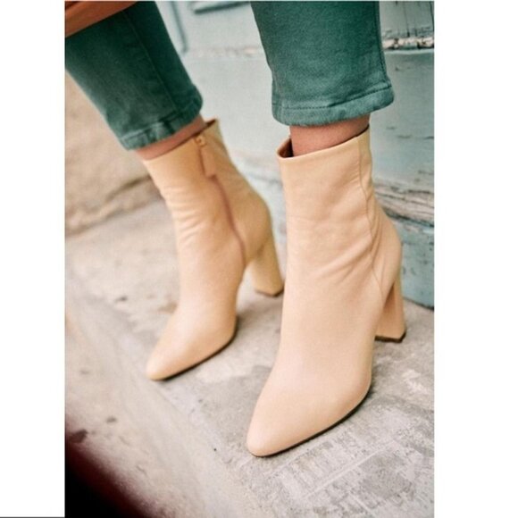 Sezane | Shoes | Sezane High Adele Boot In Smooth Sand Size 8 Us 6uk 39 ...